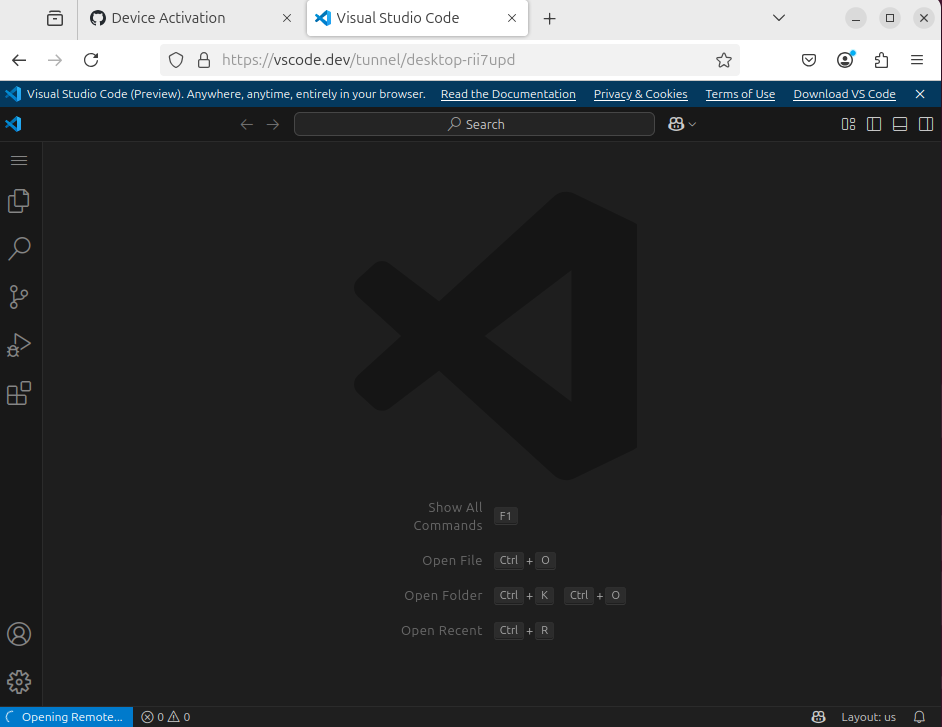VSCodeのRemote Tunnelsを使用した操作状況（基本編） | サイバー・セキュリティ・フォレンジック 備忘録